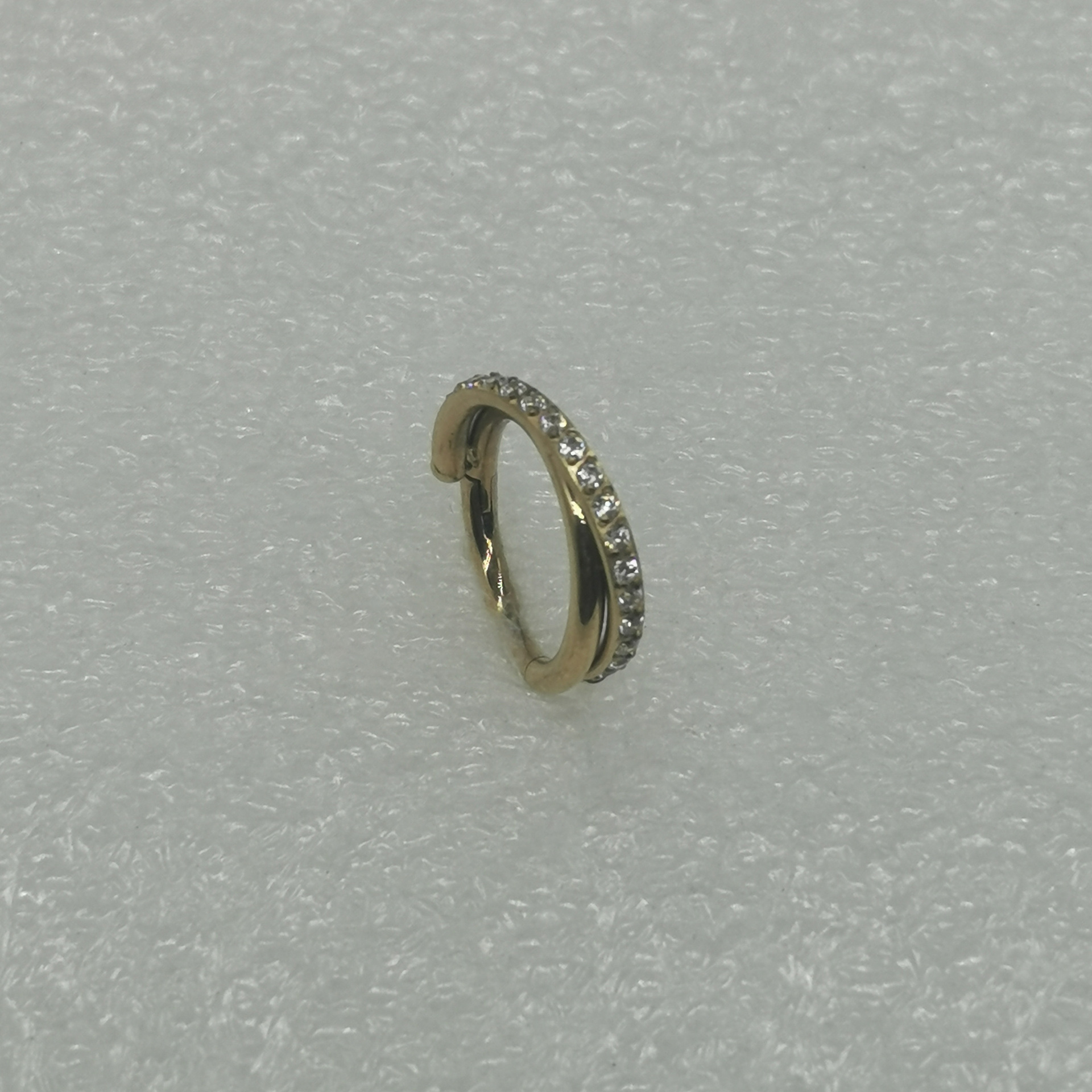 1.2mm线 316L不锈钢锆石双环交叉无缝闭口环鼻环耳环身体穿刺饰品-阿里巴巴
