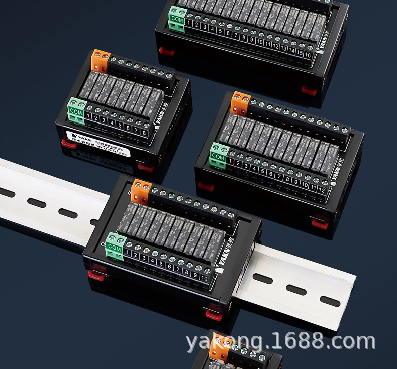 YAKN亚控欧姆龙继电器模组模块YKM-A410-16/24V加工定制跨境专供-阿里巴巴