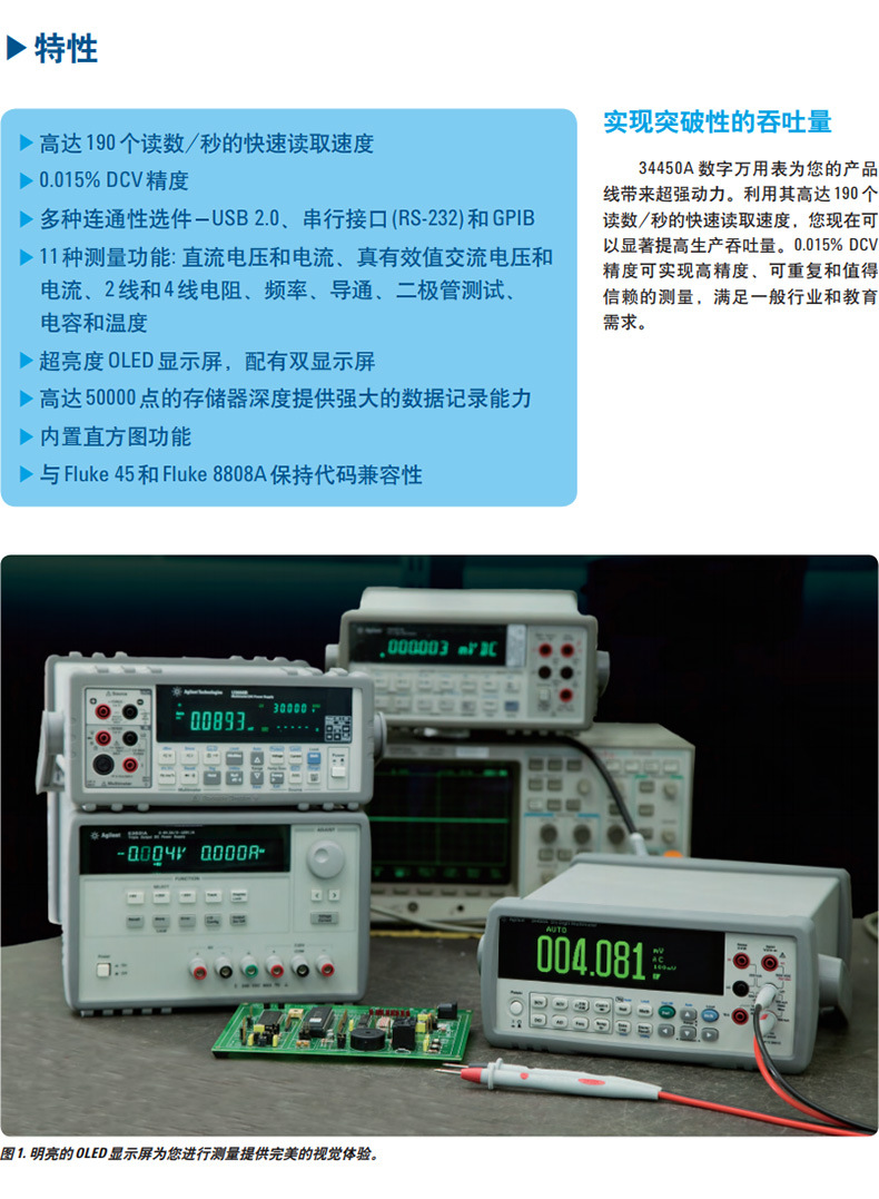 是德科技Keysight数字万用表五位半台式34450A安捷伦EDU34450A-阿里巴巴