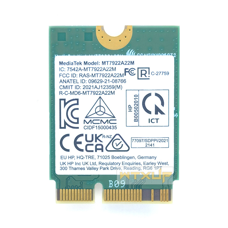 AW-XB591NF MT7922 WIFI6E 2.4G/5G M2内置无线网卡5.3蓝牙RZ616-阿里巴巴