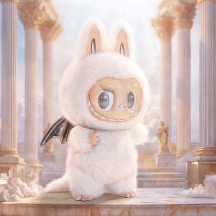 LABUBU大首领 大天使58cm潮玩大娃搪胶毛绒玩偶潮流收藏玩具-阿里巴巴