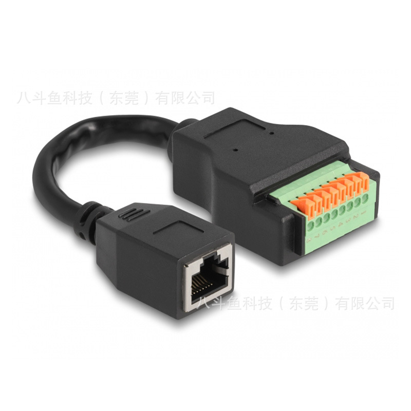 RJ45水晶头转8位端子RJ45公头母头RJ45带线转接头 网线插座转端子-阿里巴巴