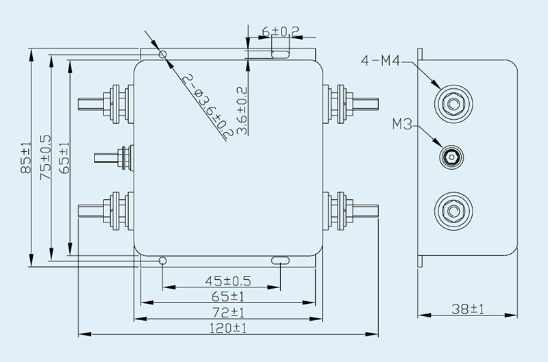 中北创新滤波器 220V单相电源滤波器 A2LB-30A 20A A2IB A2IL-阿里巴巴