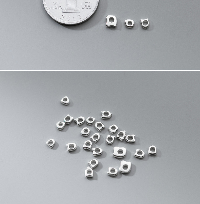 S925素银不定形手串小隔片按克异形隔珠手工DIY编绳材料配件B0002-阿里巴巴