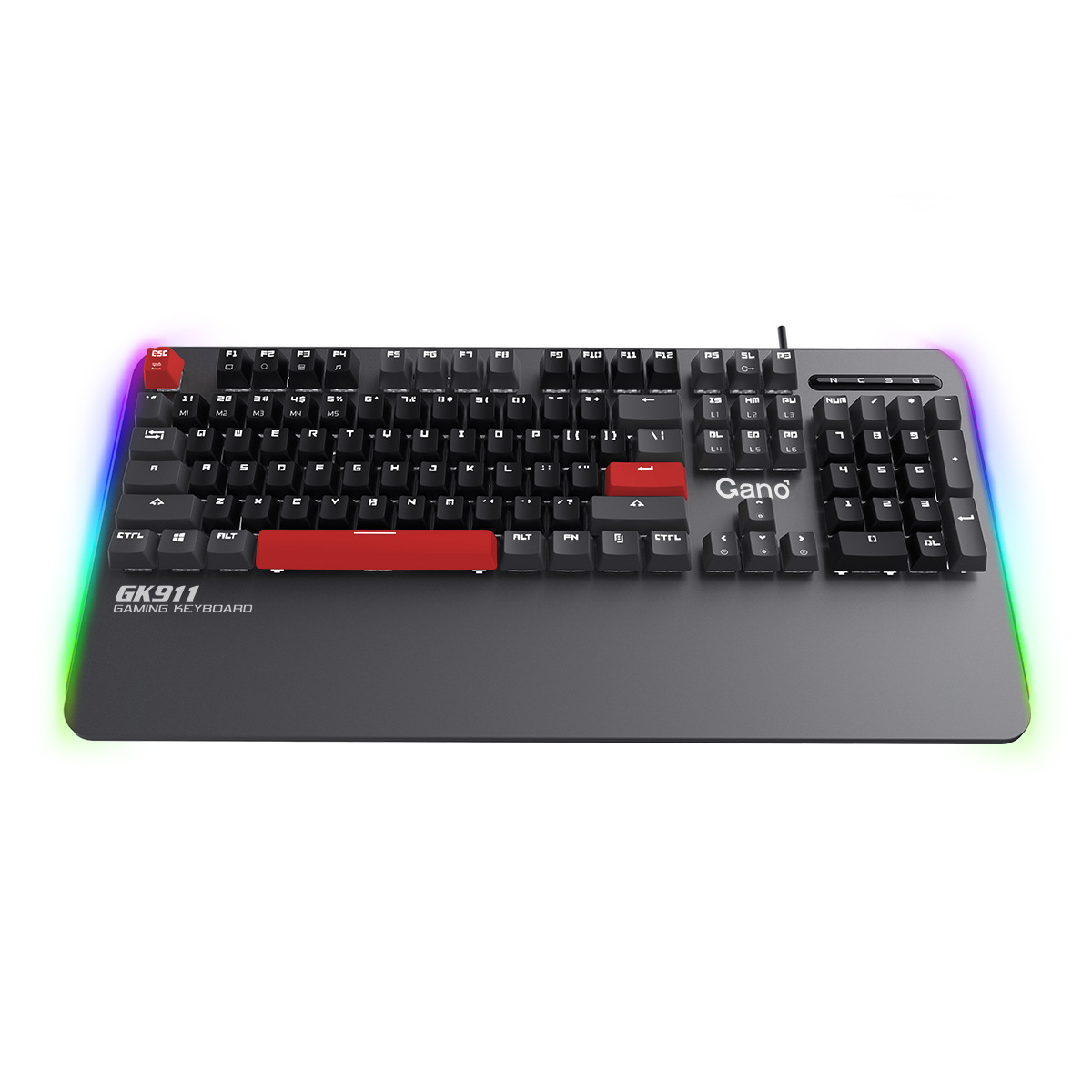 电竞游戏机械键盘GK911大手托光轴金属RGB背光全键无冲网吧吃鸡CF-阿里巴巴