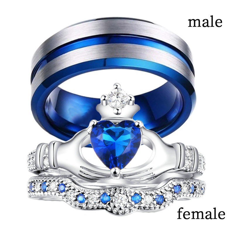 wish best selling cross-border new sapphire prismatic wedding diamond ...