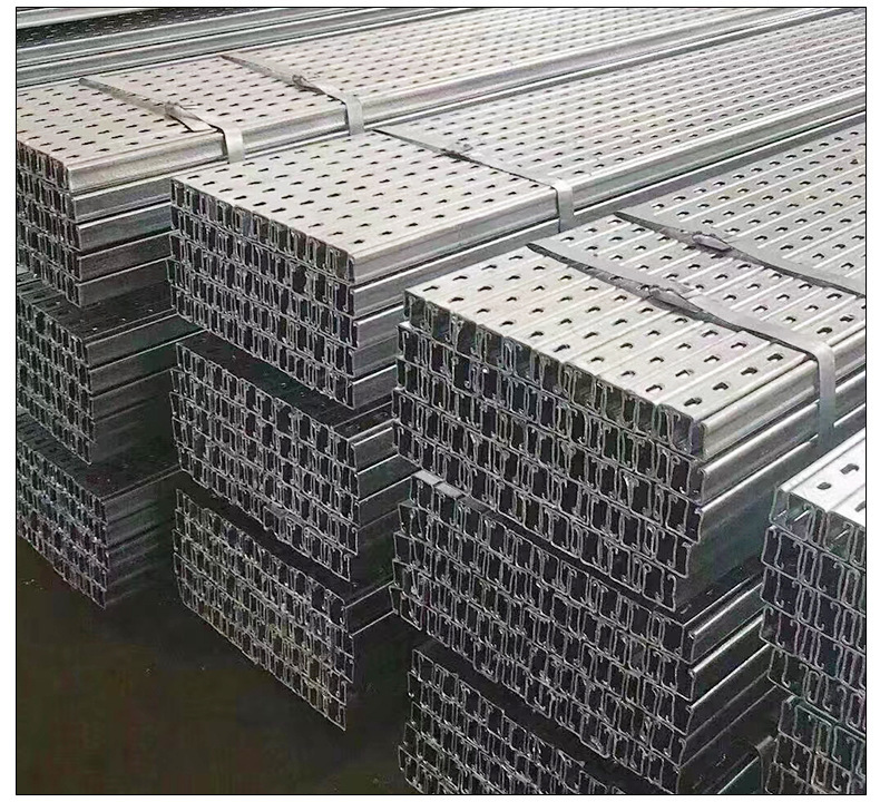 厂家直销 热镀锌抗震支架 锌铝镁C型钢41*41*2.0 铝合金U型槽-阿里巴巴