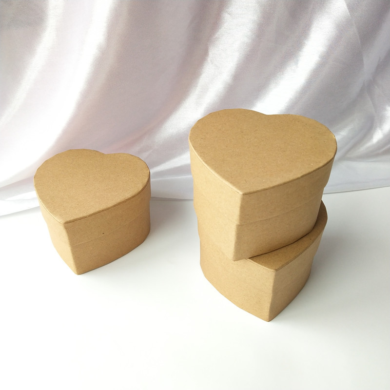 厂家定 做心形牛皮纸盒纸质牛皮纸包装盒 爱心形小礼品盒子空盒-阿里巴巴