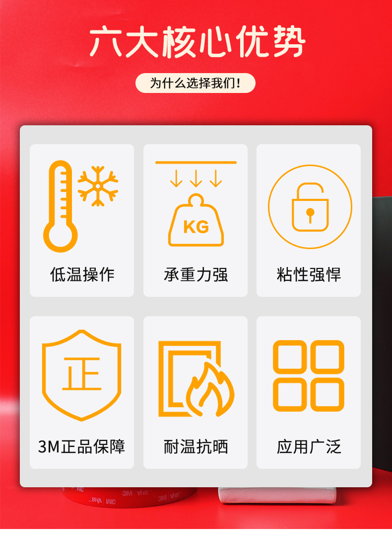 3m双面胶 gpl110gf耐低温vhb胶带强力无痕丙烯酸泡棉3m双面胶贴-阿里巴巴