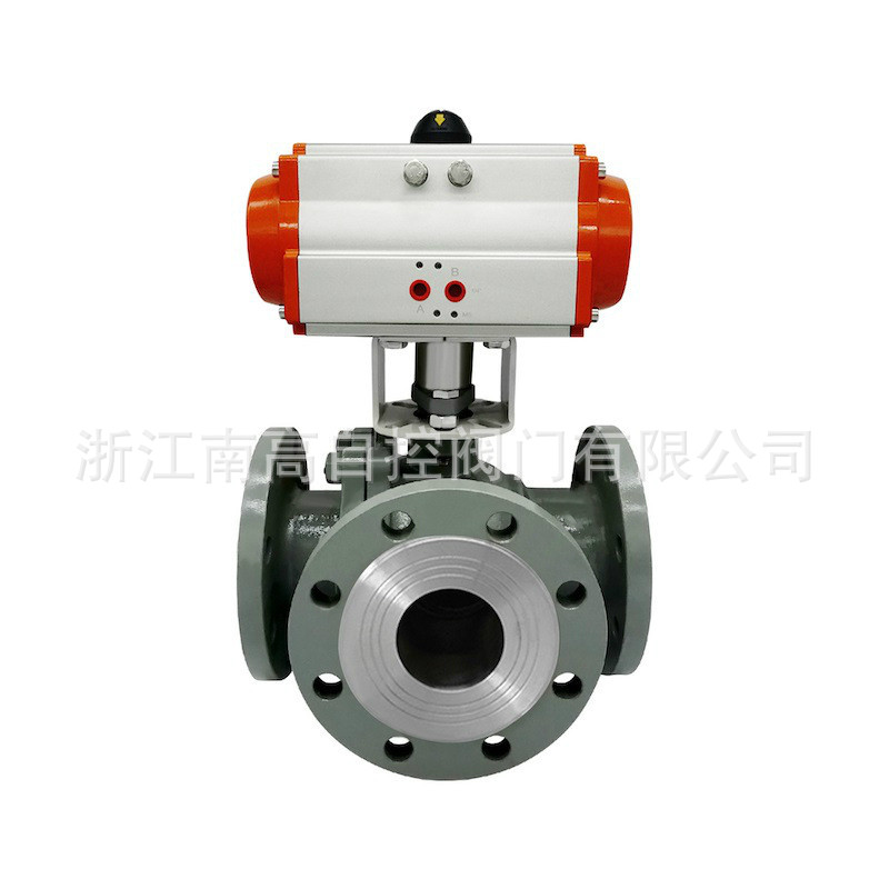 浙江精拓批发不锈钢法兰气动球阀Q645F-16C DN65-阿里巴巴