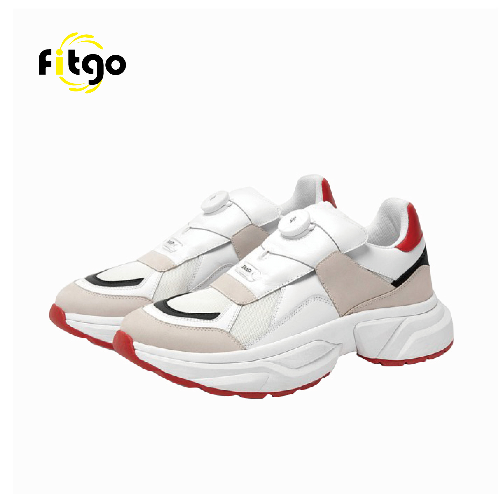 FITGO自动鞋带调节系统运动时尚潮鞋快速旋钮扣调整松紧休闲皮鞋-阿里巴巴