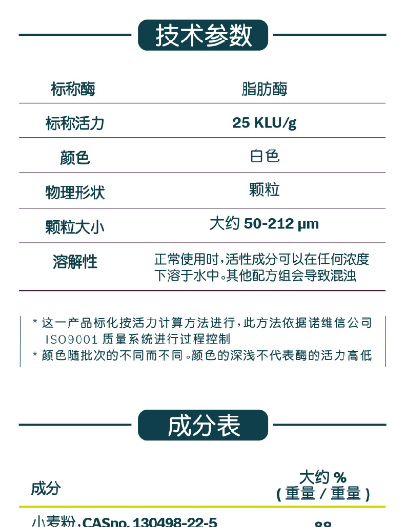 诺维信 食品级 脂肪酶 Lipopan F 改善馒头 包子内部结构 生物酶-阿里巴巴