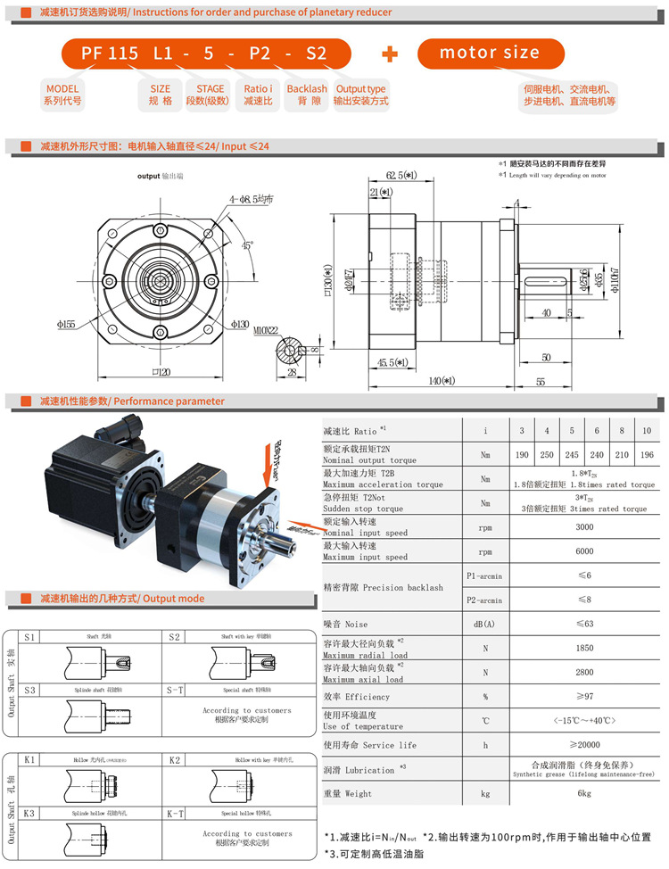 PF115L1-i-P2-S2-22-58-110-145-M8纽氏达特NEWSTART行星减速机-阿里巴巴