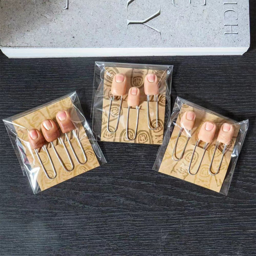 Finger paperclip bookmark set 仿真手指回形针大学毕业季礼物-阿里巴巴