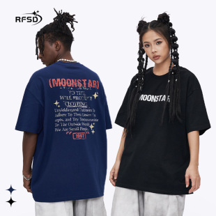 RFSD男装|巴家平替纯棉原创印花T恤2024春夏新品潮牌宽松短袖男-阿里巴巴