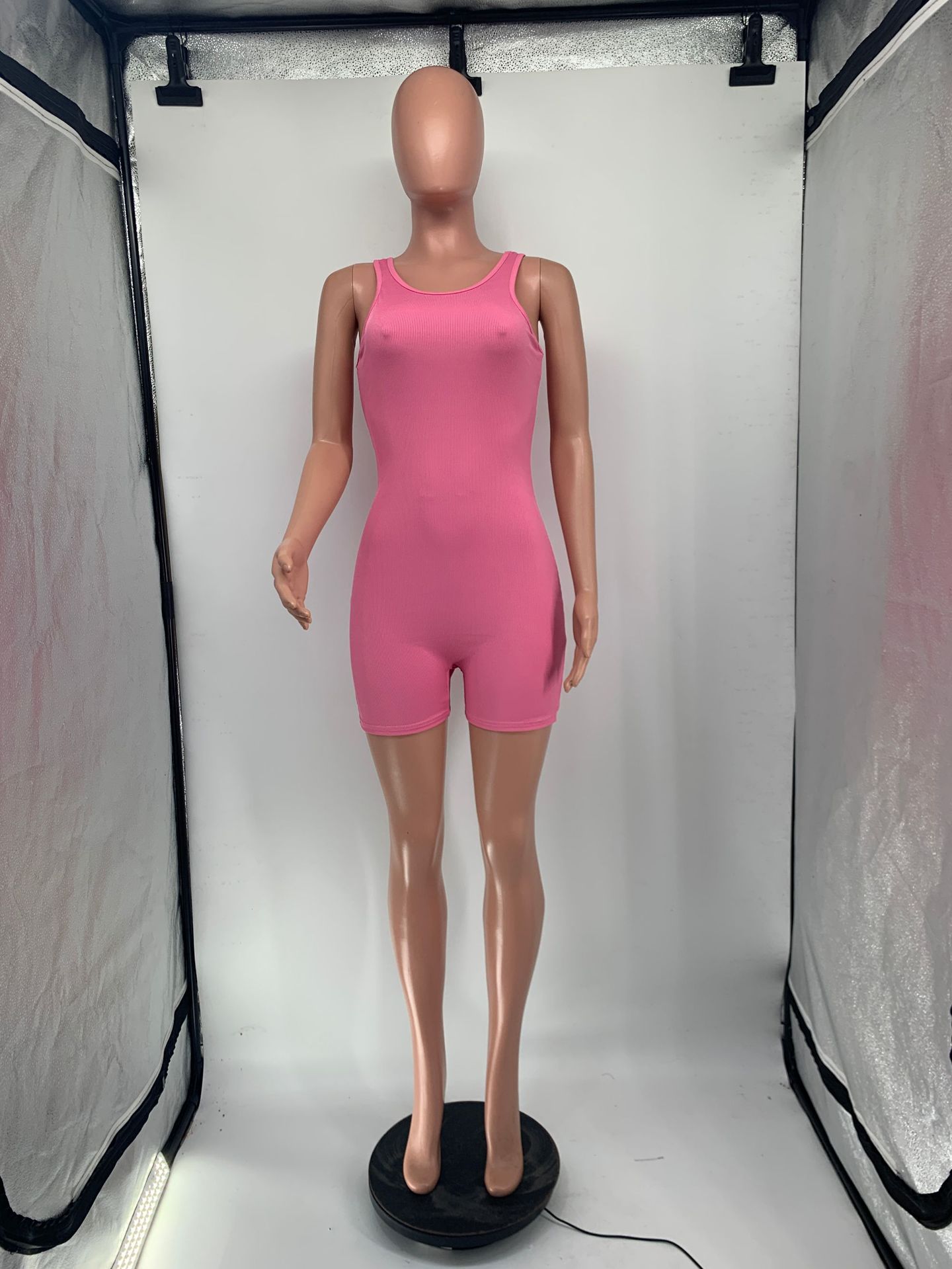 D2183 跨境欧美亚马逊新品春夏高弹力纯色 小坑条舒适连体裤-阿里巴巴