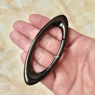 Black/Silvery Oval Keychain Pendant High Weight 53.8g-阿里巴巴