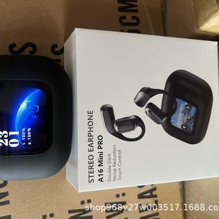 Temu跨境爆款A16挂耳ai智能实时翻译蓝牙耳机OWS降噪LED彩屏触控-阿里巴巴