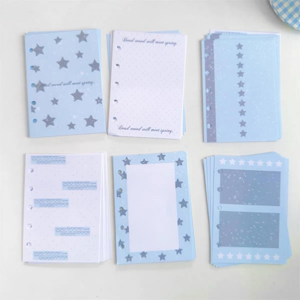 ins风A8M5彩色内页活页纸替芯合集m5活页本替芯纸便签纸手账拼贴-阿里巴巴