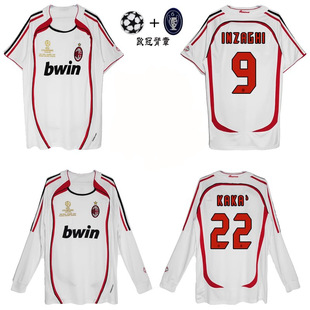 0607AC米兰复古球衣欧冠决赛版22号卡卡客场短长袖ac因扎吉足球服-阿里巴巴