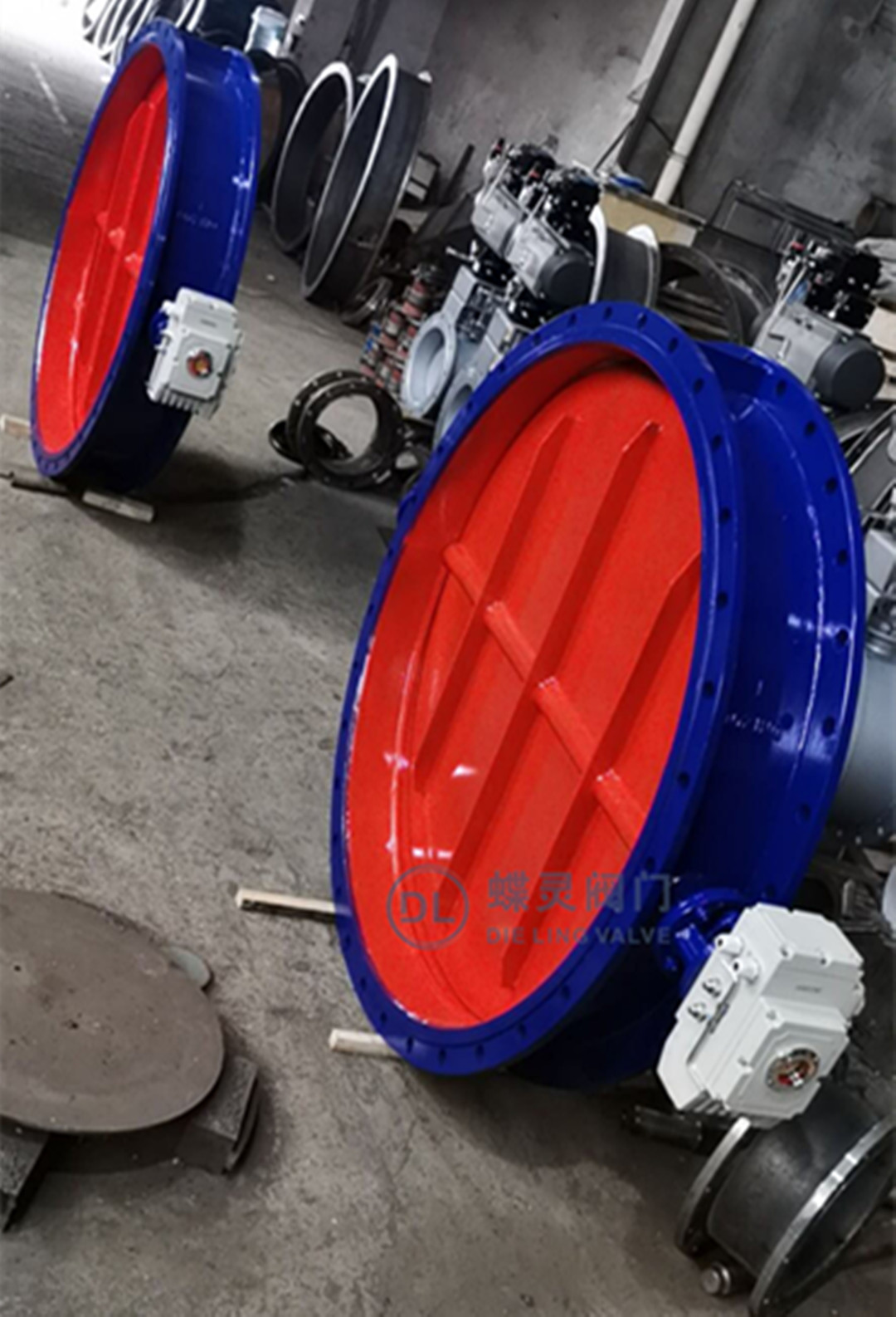 蝶灵 DN400电动法兰通风蝶阀 D941W-6C铸钢电动通风蝶阀 耐高温阀-阿里巴巴