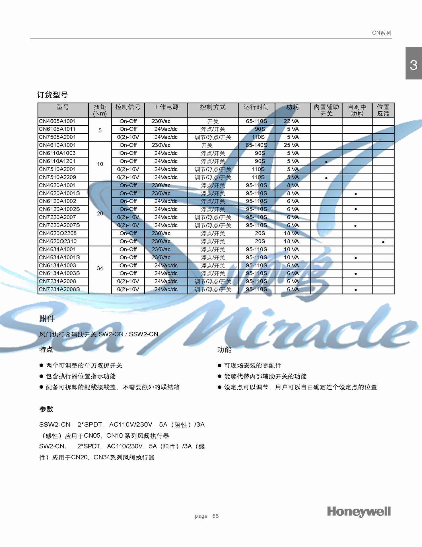 霍尼韦尔 CN6105A1011 电动风阀执行器 开关型风门执行机构-阿里巴巴