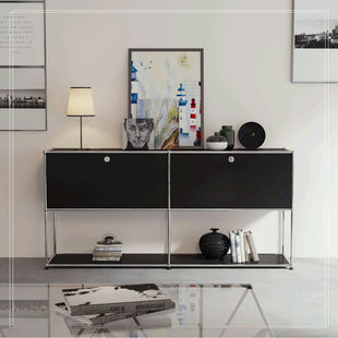 多巴胺小型韩版高级混色轻奢USM模块柜餐边柜电视柜中古风ins白色-阿里巴巴