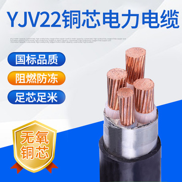 ZA-YJV22国标铜芯铠装电缆1/2/3/4/5芯铜芯聚氯乙烯电线电缆-阿里巴巴