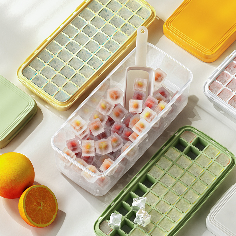 按压式冰格冰块模具储冰盒家用冰箱制冰盒子食品级冻冰块制冰神器-阿里巴巴