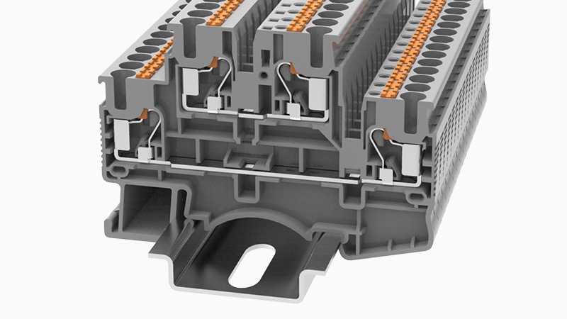 DSKK2.5 直插式导轨端子 接线端子 双层接线端子-阿里巴巴