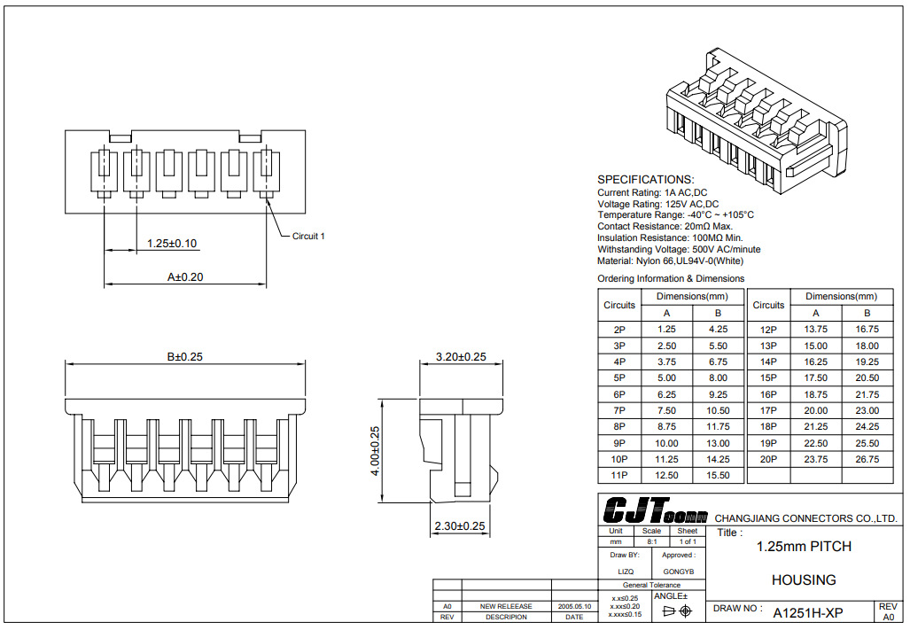 拍前咨询 CJT原装A1251H-XP胶壳线对板连接器 工业机械长江连接器-阿里巴巴