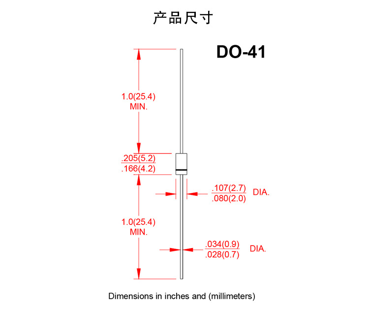 YSW品牌1N4007 DO-41封装1A/1000V 整流二极管-阿里巴巴