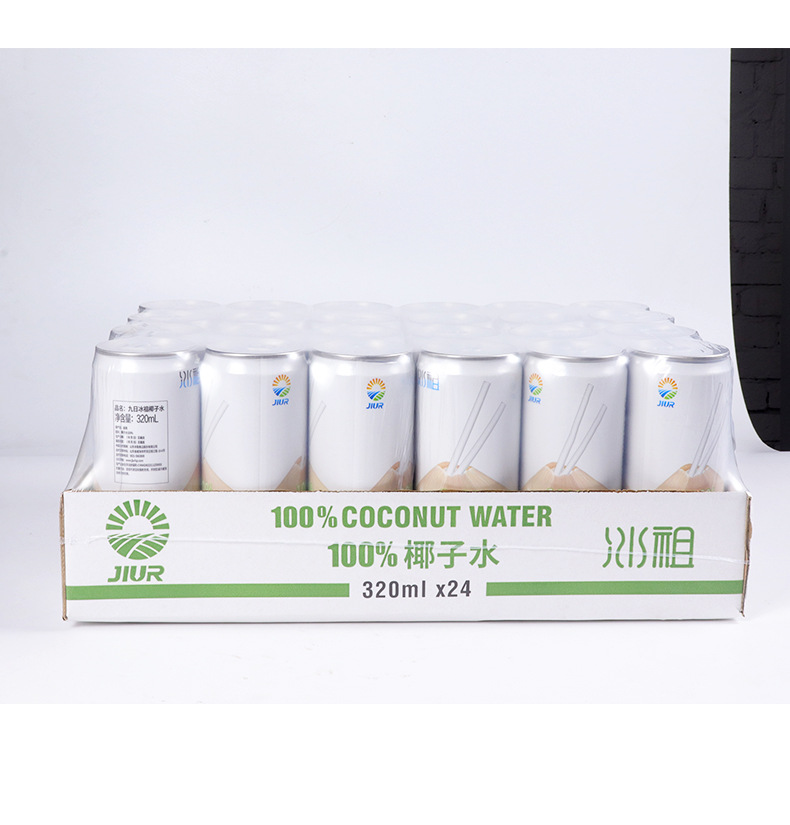 越南原装进口九日冰祖椰子水320ml*6听易拉罐100%椰子水多省包邮-阿里巴巴