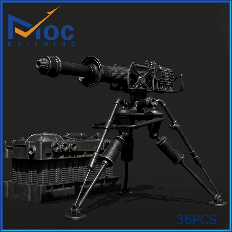 MOC积木军事武器迷你机枪模型DIY创意小颗粒儿童玩具收藏品-阿里巴巴