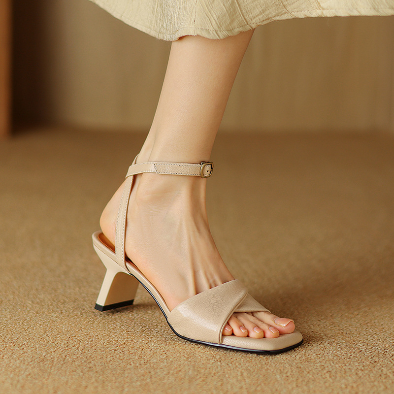 CHIKO Aadhya Open Toe Kitten Heels Heeled Sandals