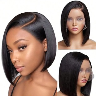 12A HD lace Frontal Side Part Straight Bob Vietnam Hair 200%-阿里巴巴