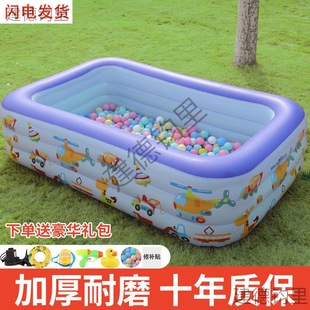充气游泳池儿童加厚泳池成人充气泳池宝宝户外充气水池游泳桶-阿里巴巴