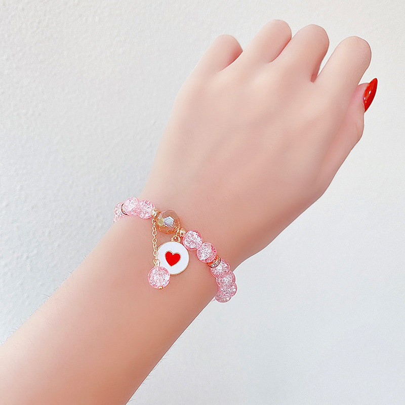Cartoon children bracelet female baby cute girls princess glass beads ...