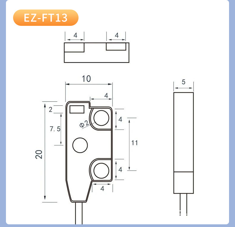 台禾超薄对射型光电开关EZ-FD14/EZ-FT13/LT13FT19LT19微小传感器-阿里巴巴