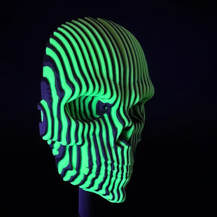 3D Printed Luminous Quantum Skull发光量子头骨万圣节礼物装饰-阿里巴巴