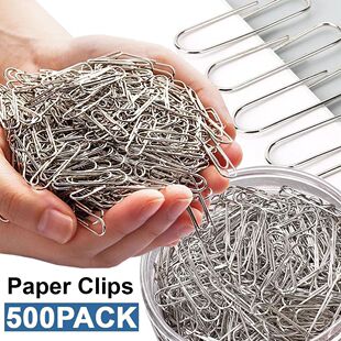 500/300/100/50PCS Metal Silver Paper Clips for Paperwork Sta-阿里巴巴