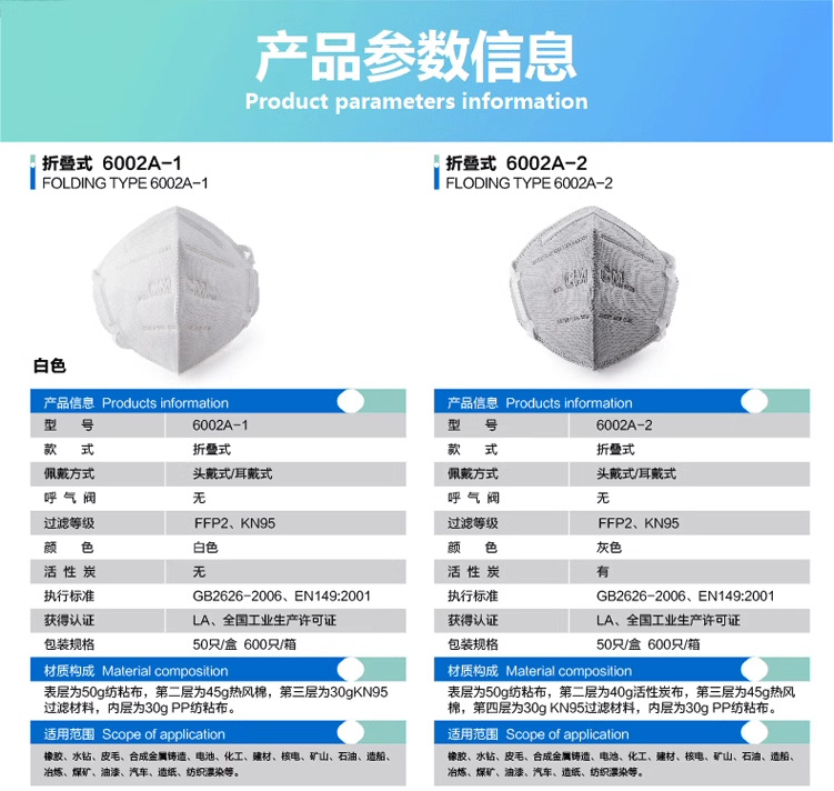 朝美6002A-1口罩 装修户外日用劳保头戴式四层折叠KN95级防尘口罩-阿里巴巴