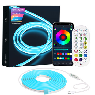 KESHU 跨境专供 TEMU爆款 霓虹灯 5V七彩RGB音乐3535灯珠 DIY造型-阿里巴巴