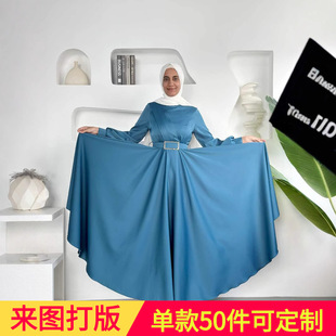 abaya跨境外贸temu速卖通中东长袍女装工厂定制阿联酋迪拜连衣裙-阿里巴巴