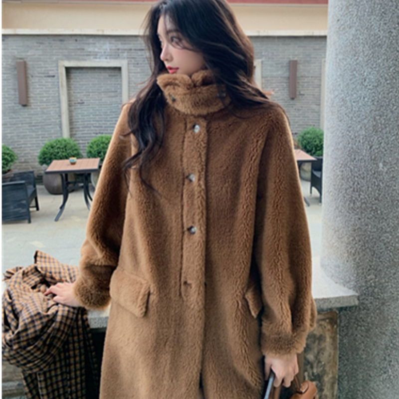 Fur wholesale 2022 winter new real wool sheep shearling long coat ...