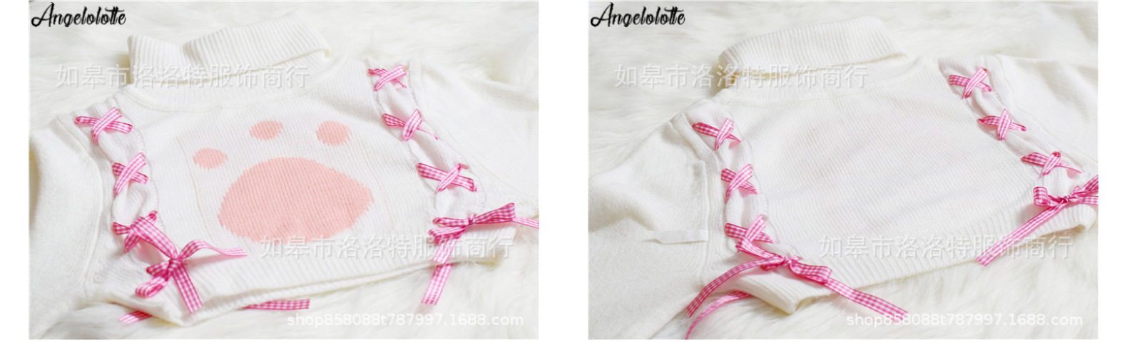 Angelolotte 性感日本露乳猫爪高领毛衣情趣内衣制服诱惑二次元-阿里巴巴
