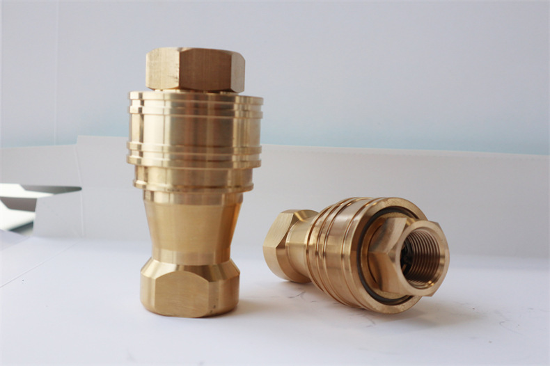 黄铜KZD液压快速接头双自封式内螺纹英制耐高压高温黄铜快接头快-阿里巴巴