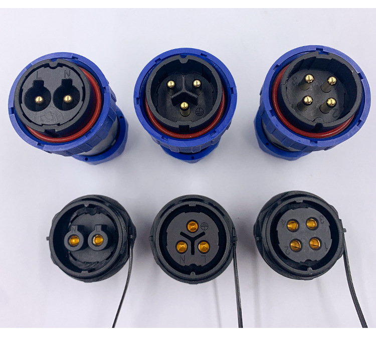 杨丁螺丝压线防水航空插头插座公母对接后螺母免焊接LD28-2-3-4-阿里巴巴