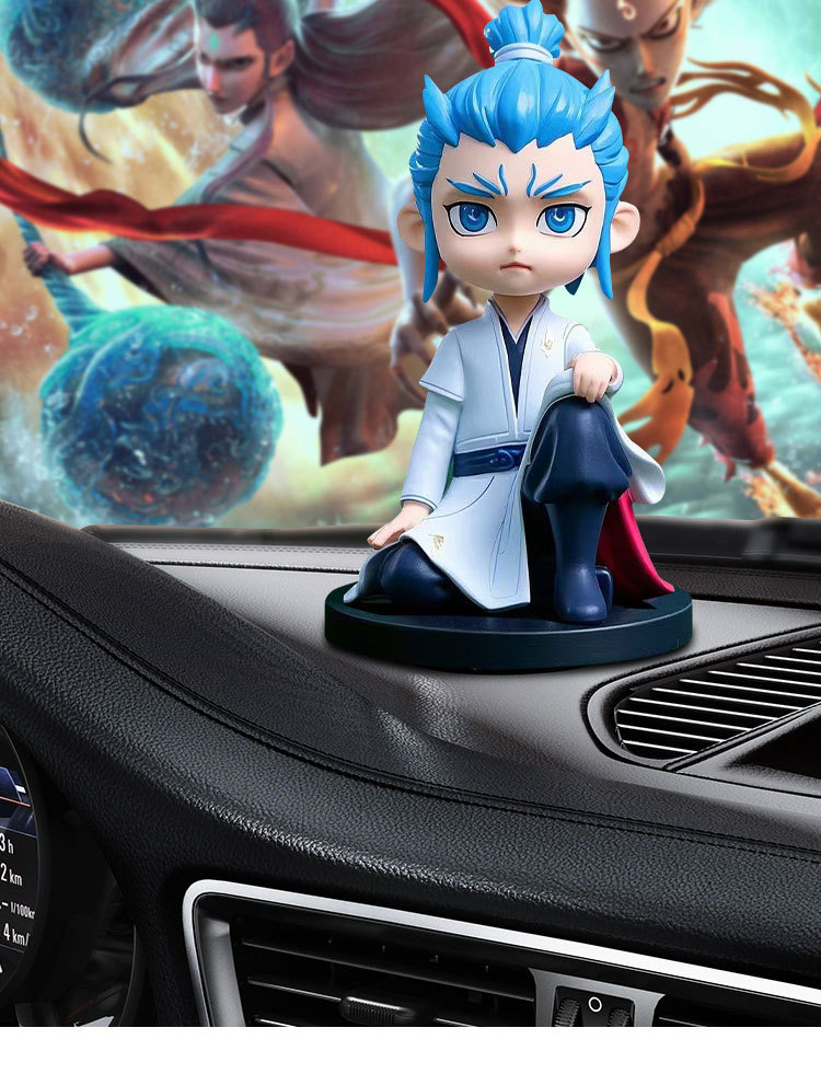 魔童哪吒摇头汽车摆件车内装饰用品高档车载用品办公室桌面摆件-阿里巴巴