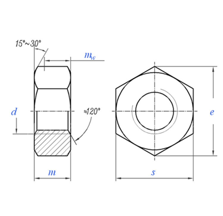 304不锈钢六角螺母 DIN934洗白GB52螺丝帽M3-M16-阿里巴巴